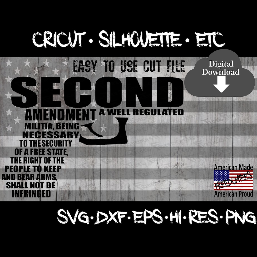 2nd Amendment Svg, Second Amendment Svg, Word Art, Cricut, Silhouette ...