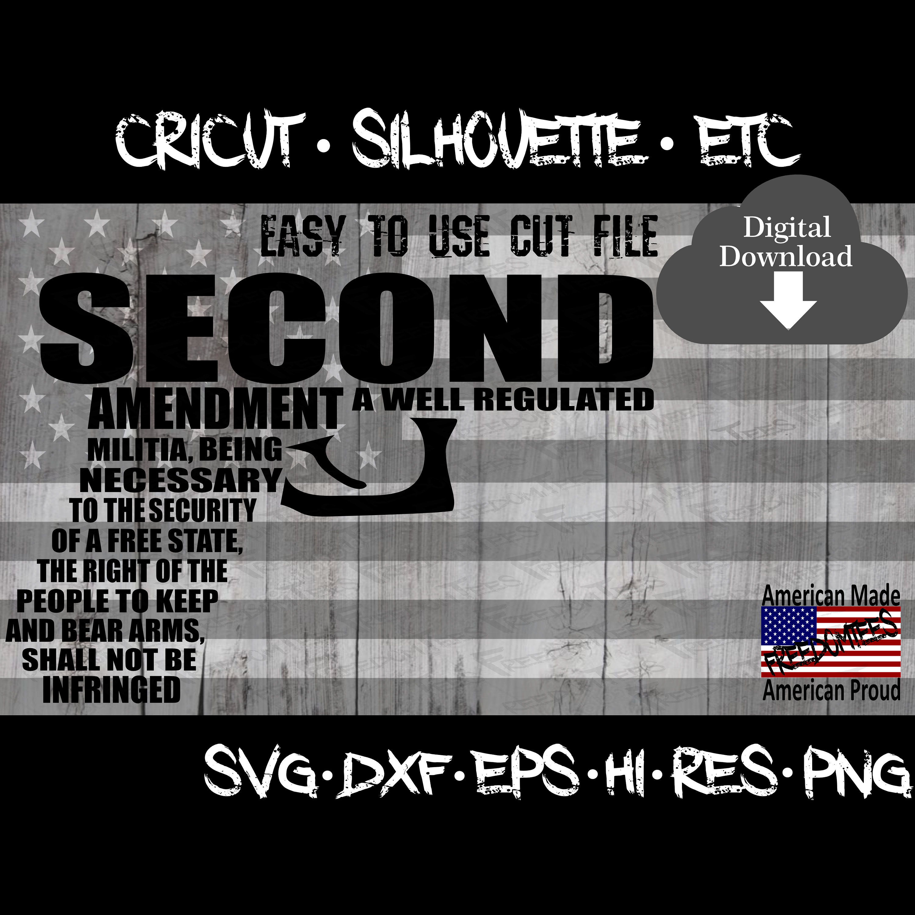 2nd Amendment Svg, Second Amendment Svg, Word Art, Cricut, Silhouette ...
