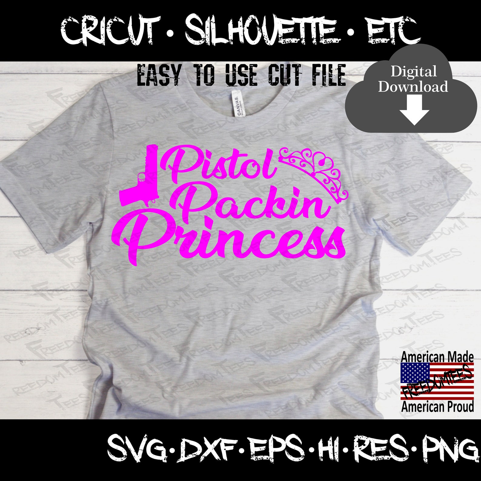 Gun Girl, Pistol Packing Princess, Clipart, Cricut, Silhouette, Vector ...