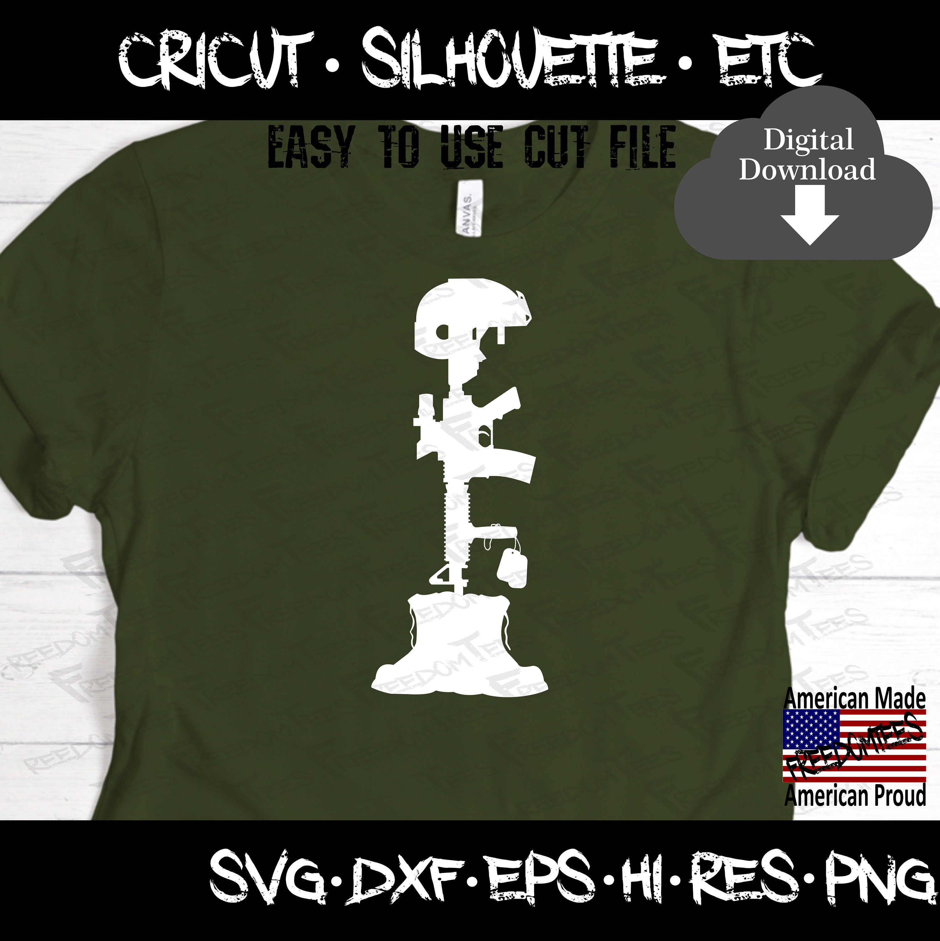 Fallen Soldier, Battle Cross, Military Memorial, Soldier, Hero, Vector ...