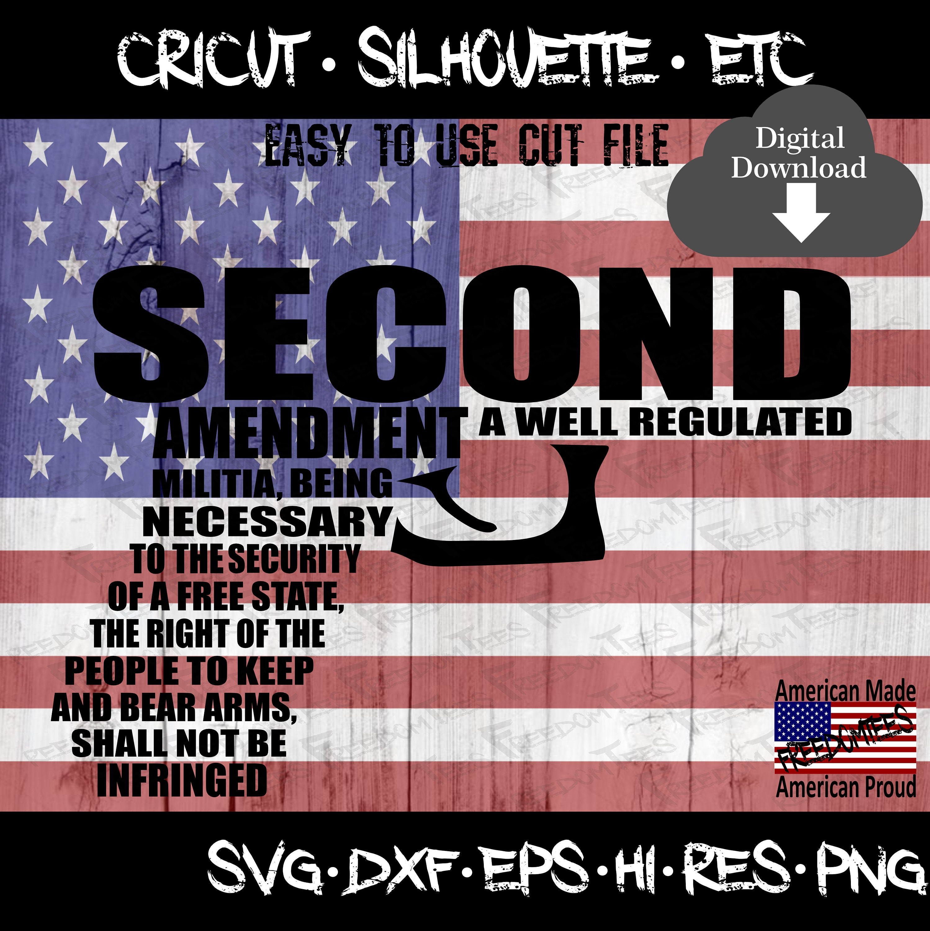 2nd Amendment Svg, Second Amendment Svg, Word Art, Cricut, Silhouette ...