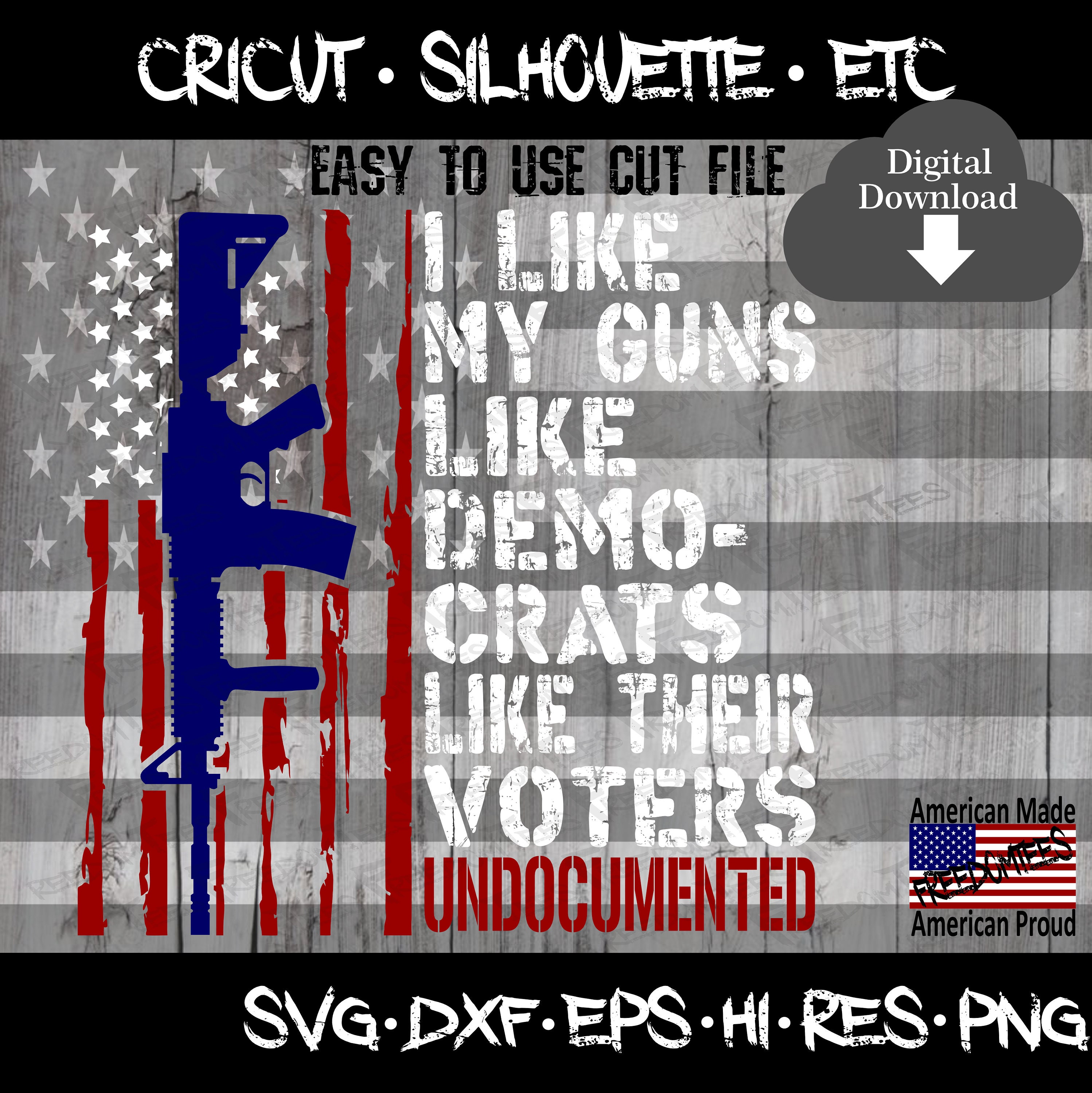 2nd Amendment, Gun Right, Second, Freedom, Ar-15, Cricut, Silhouette ...