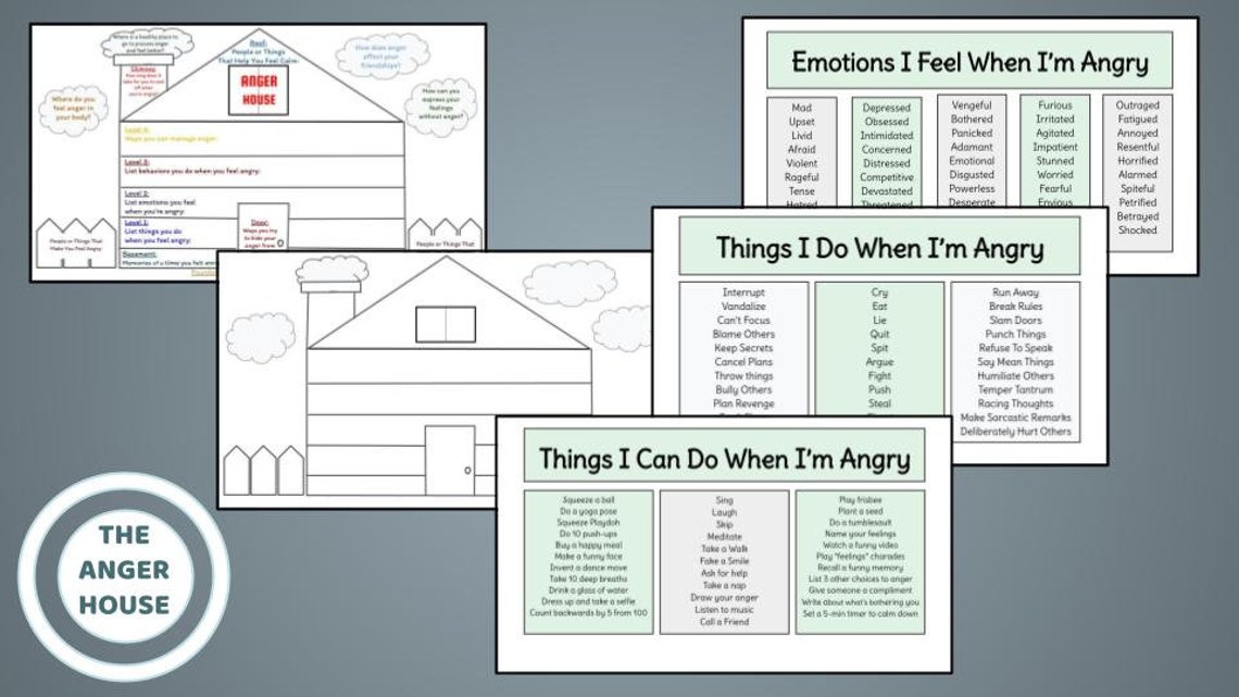 The Anger House CBT / Art Therapy Bundle for Children & Teens With ...