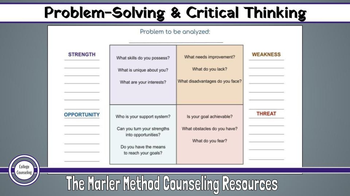 Problem Solving & Critical Thinking 101 Worksheet for Pre-teens and ...