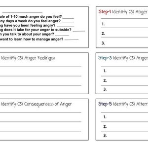 5-steps to Putting Out Anger & Anger Word-connect CBT Activity ...