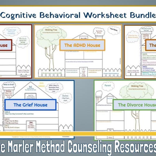 Cognitive Behavioral Therapy Worksheet for Children & Teens W - Etsy