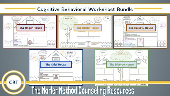 Cognitive Behavioral Therapy Worksheet for Children & Teens W - Etsy