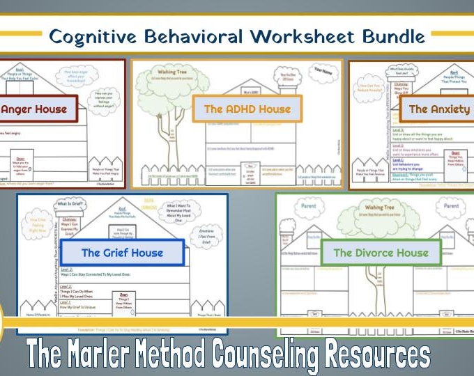 Anger Management CBT Worksheet Bundle: Teens & Children (digital ...