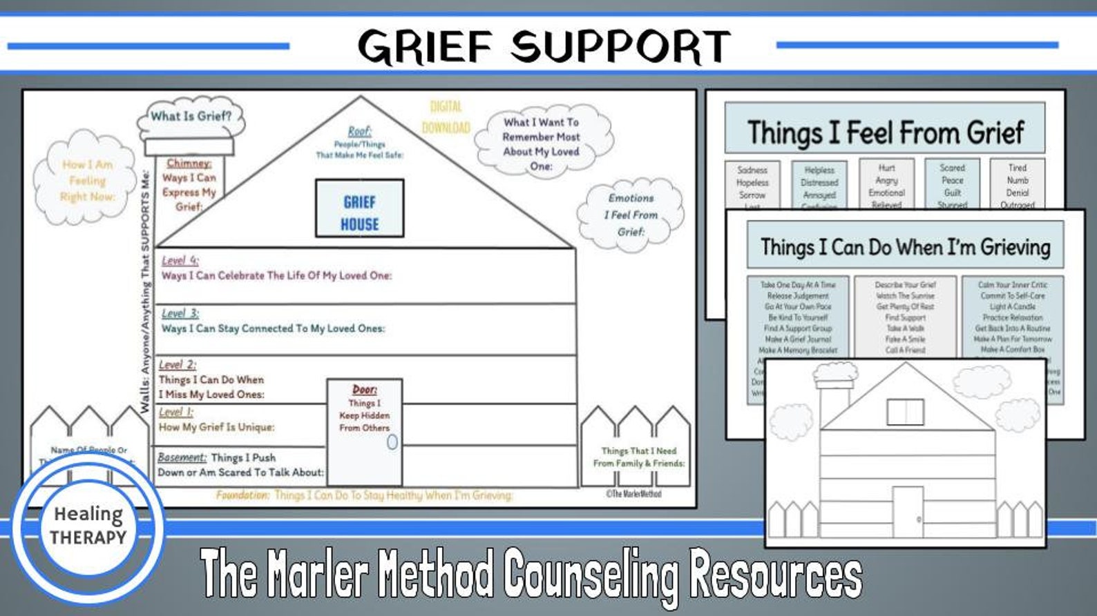CBT Worksheet Bundle for Children & Teens, Stress, Anger, Anxiety, ADHD ...