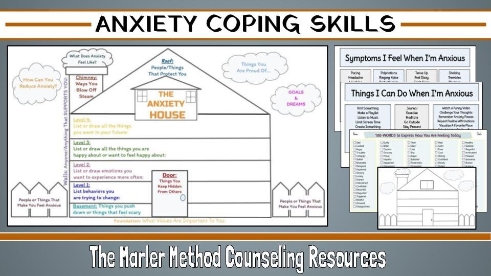 Cognitive Behavioral Therapy Worksheet for Children & Teens W Stess ...