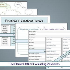 The "two-houses" CBT / ART Therapy Worksheet Activity for Kids Coping W ...