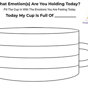 CBT Emotions Cup Coloring Activity / Worksheet for Expressing Anger ...