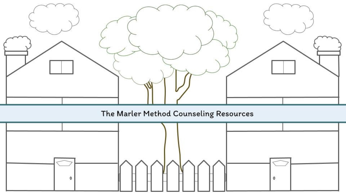 Two-houses CBT Art Therapy Worksheet, Divorce Coping Skills (digital ...