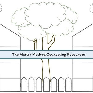 The "two-houses" CBT / ART Therapy Worksheet Activity for Kids Coping W ...