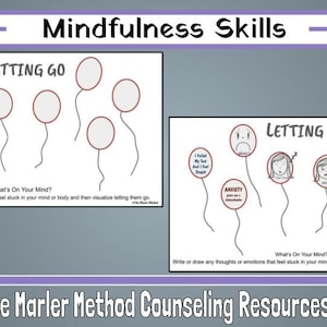 Art Therapy CBT Letting Go Worksheet for Mindfulness, Self-expression ...