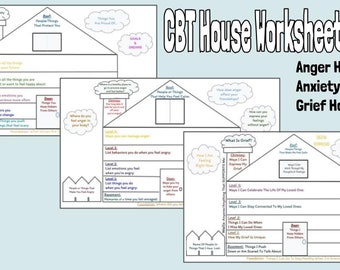 Anger Word Connect CBT Worksheet for Children Teens & | Etsy