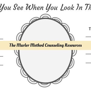 CBT Mirror Portrait Art Therapy Worksheet for Children, Teens ...