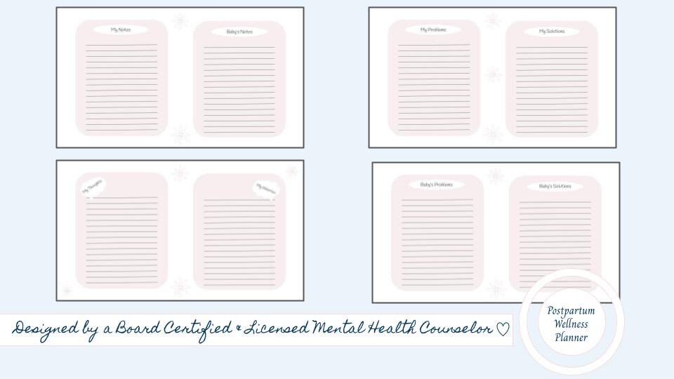 Postpartum Wellness Planner With PPD Self-assessment Tool & Self Care ...
