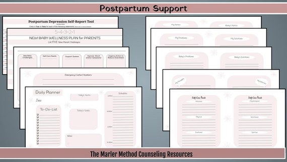 Postpartum Wellness Planner With PPD Self-assessment Tool & - Etsy