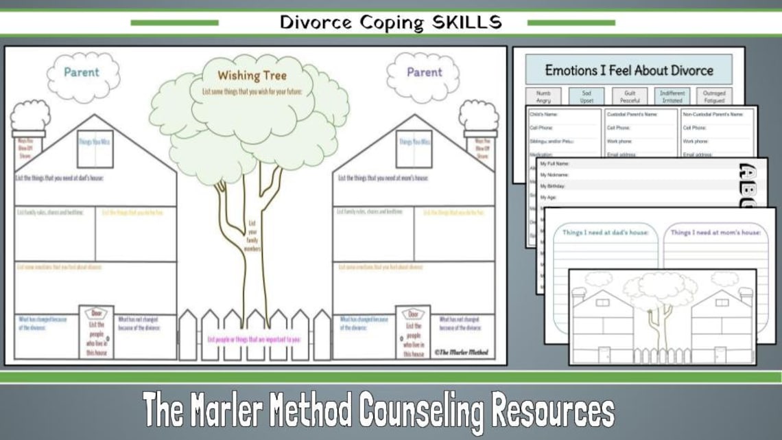 Cognitive Behavioral Therapy Worksheet for Children & Teens W Stess ...