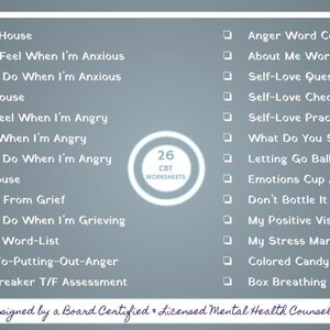 CBT Worksheet / Activity Bundle for Children & Teen Counseling W Art ...