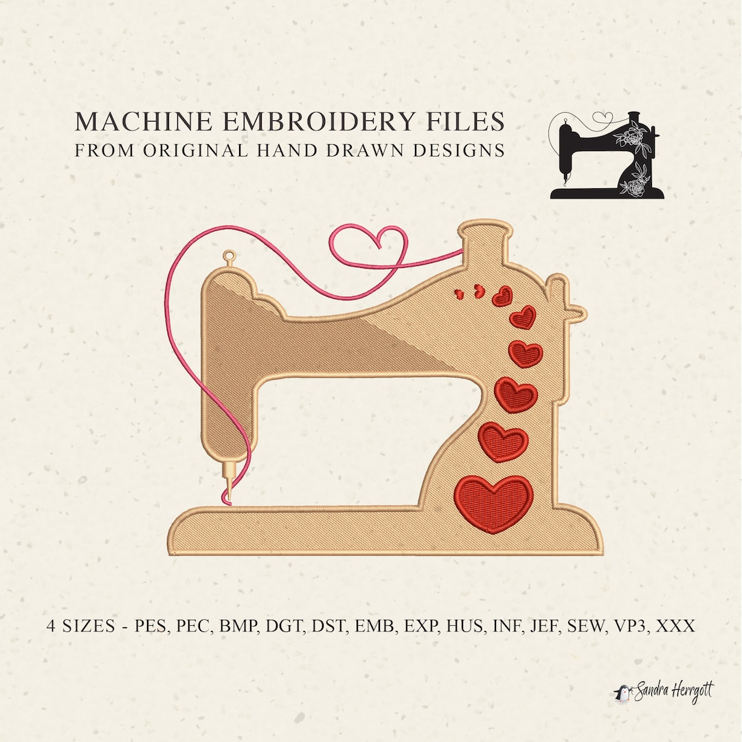 Sewing Machine Embroidery Design Pattern, Sweet Digital File Download ...