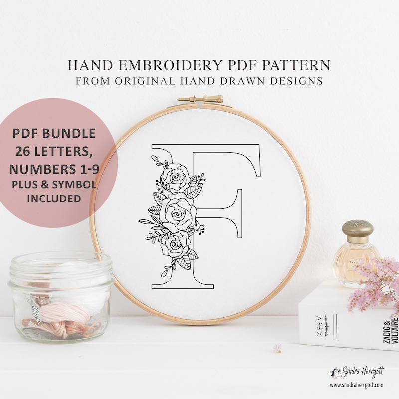 Letter Embroidery Pattern - Etsy