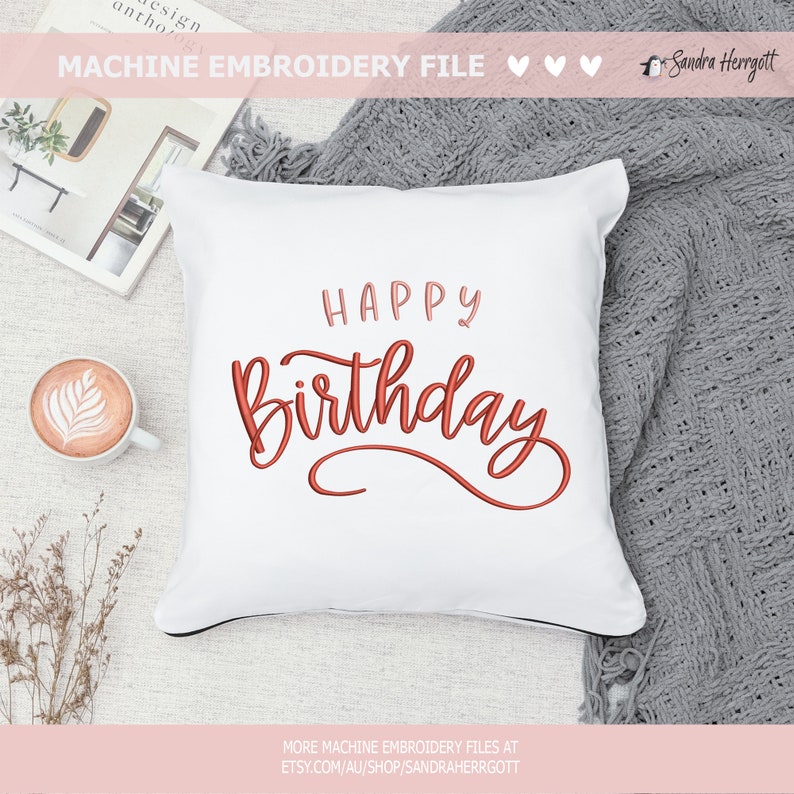 Happy Birthday Machine Embroidery Design Pattern, Celebration ...