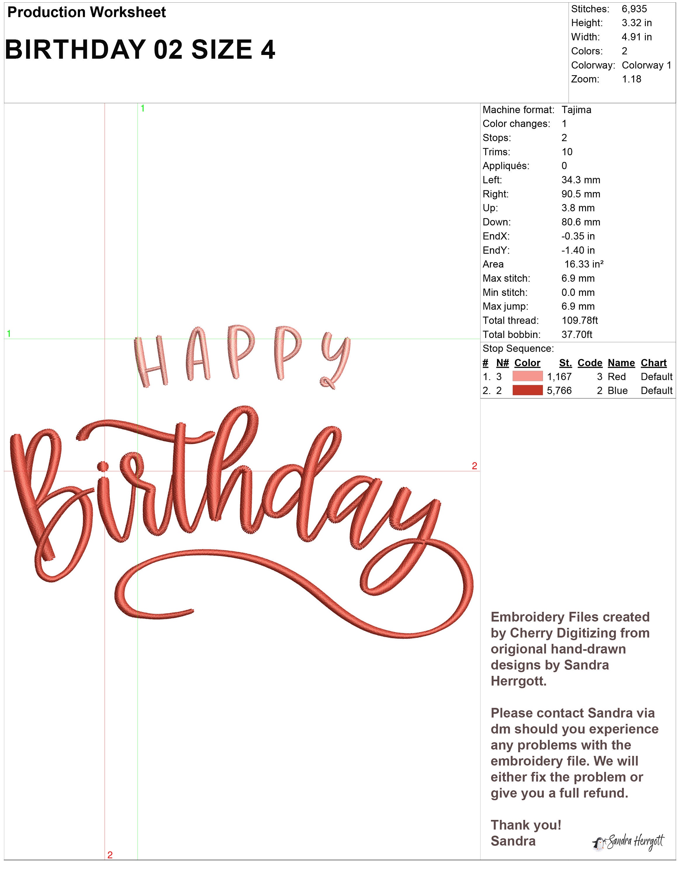 Happy Birthday Machine Embroidery Design Pattern, Celebration ...