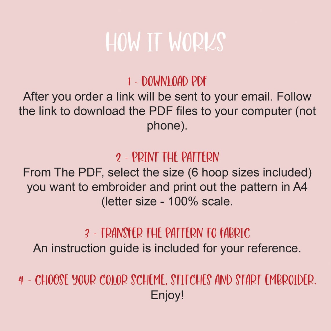 Bunny Bee Daisy Flower Hand Embroidery PDF Pattern Template, Cute ...