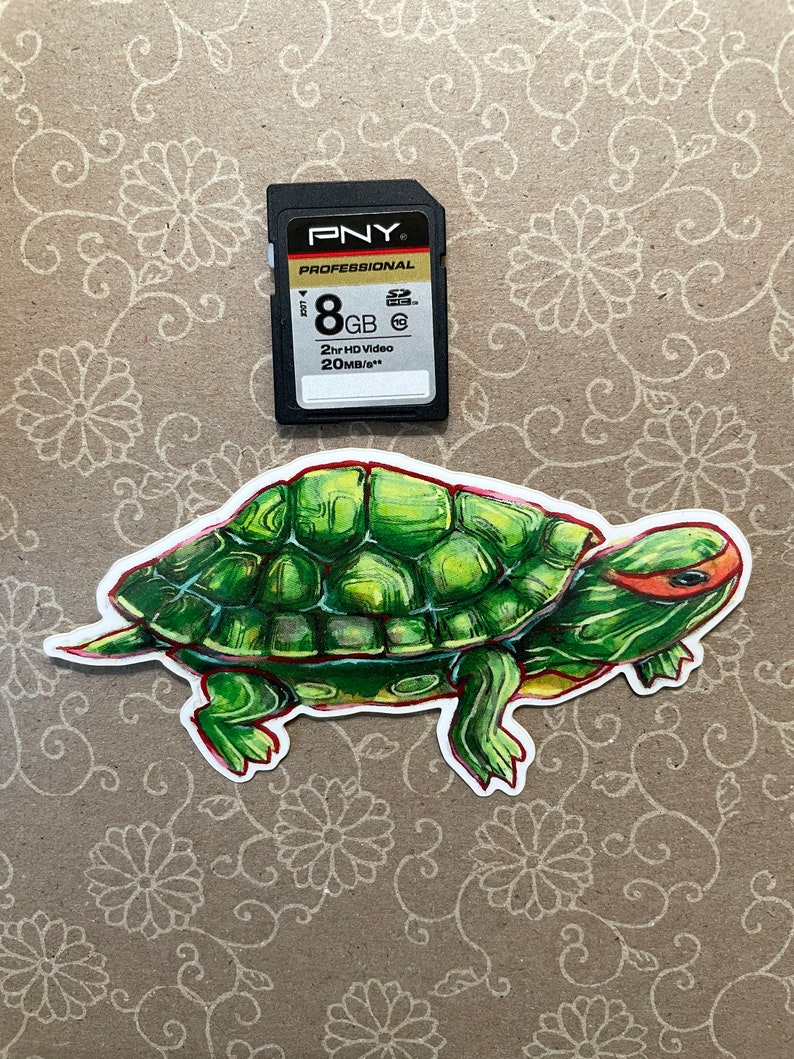 Vinyl Sneaky Turtle Sticker - Etsy