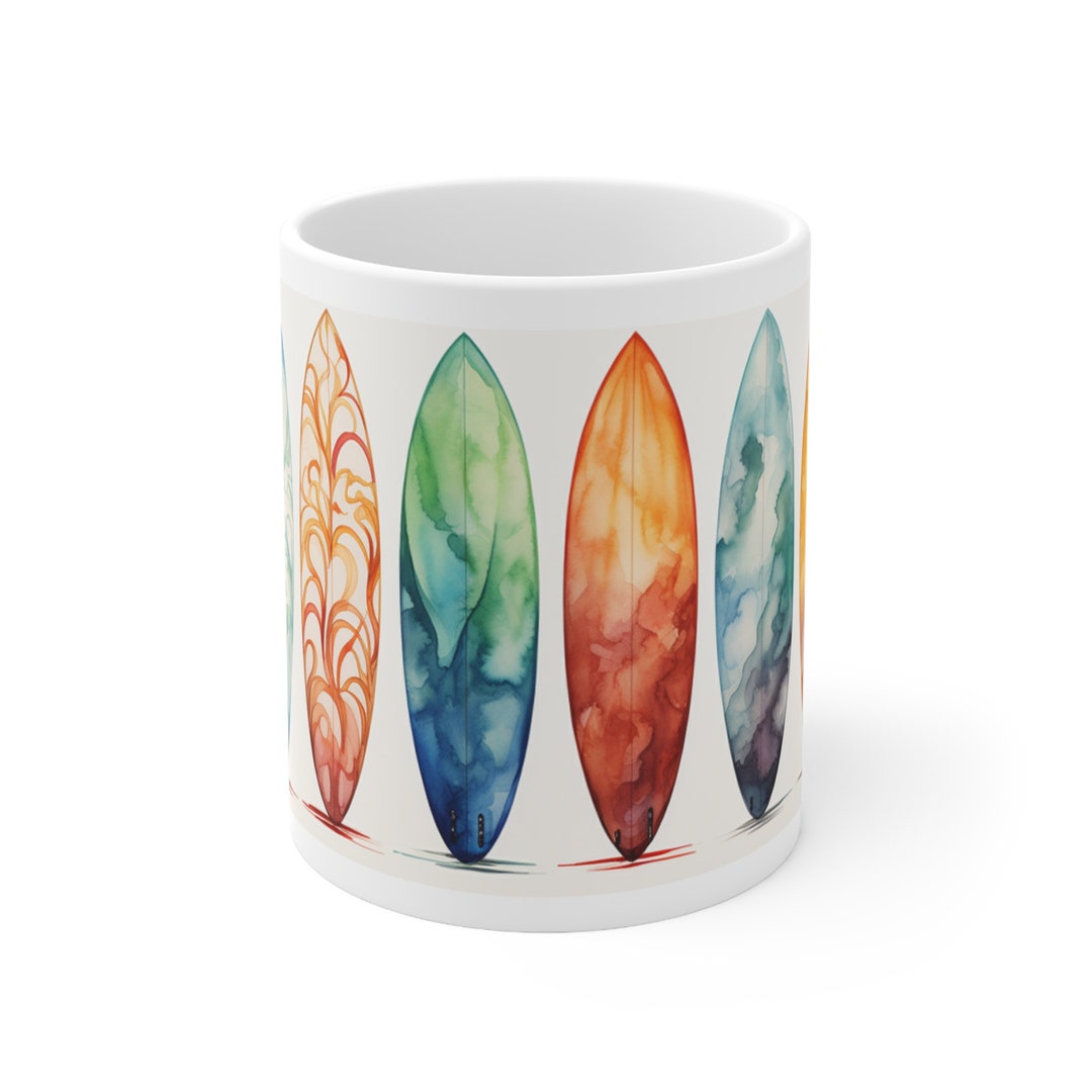11oz Ceramic Mug Surfboards Surfing Gift Mug Coffee Mug Gift Friend ...