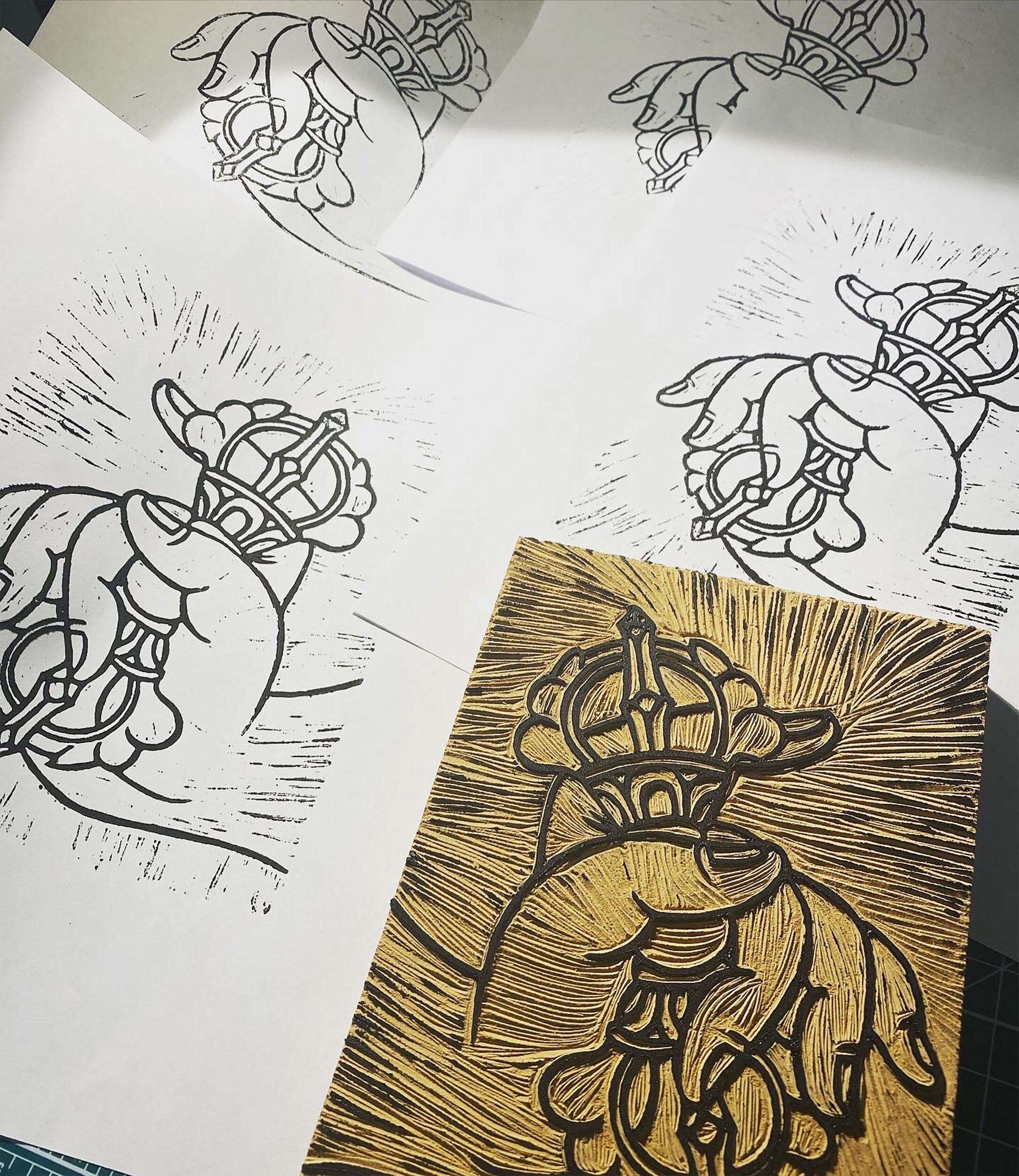 Hand Original Handmade Linocut Print Linocut Linoprint - Etsy