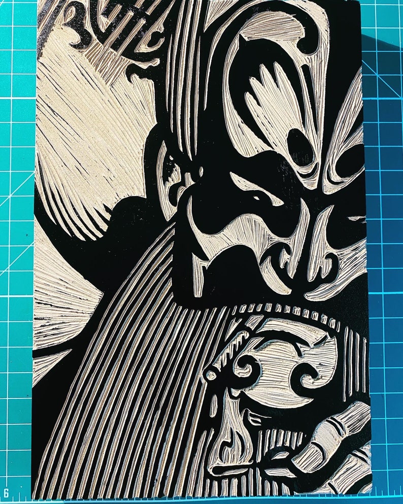 Beijing Opera - Original Handmade Linocut Print, Linocut, Linoprint ...