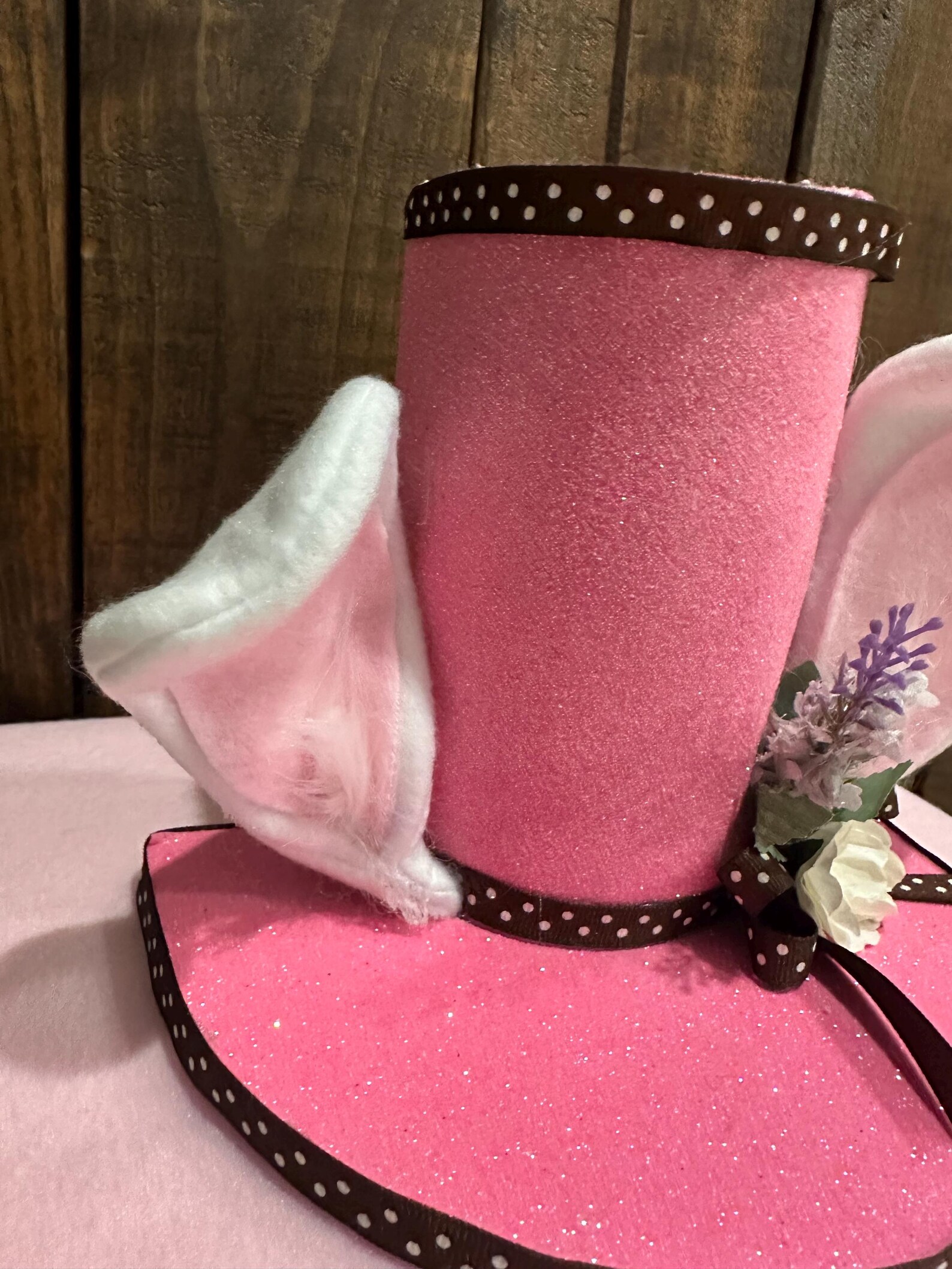 Bunny Top Hat With Ears, Easter Top Hat Wreath Attachment, Easter ...