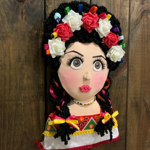Fiesta Girl Wreath Attachment, Adelita Wreath Attachment, Cinco De Mayo ...