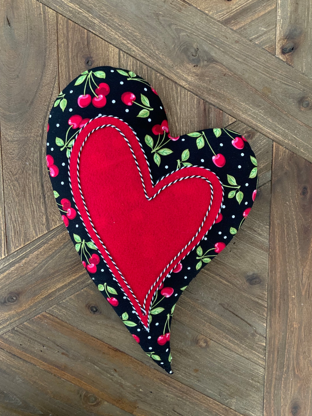 Cherry Valentines Day Heart, Valentines Day Heart Wreath Attachment ...