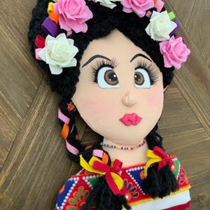 Fiesta Girl Wreath Attachment, Adelita Wreath Attachment, Cinco De Mayo ...
