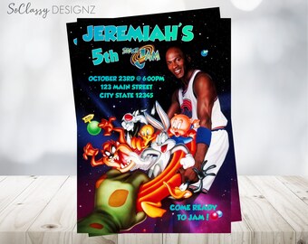Space Jam Invitation | Etsy