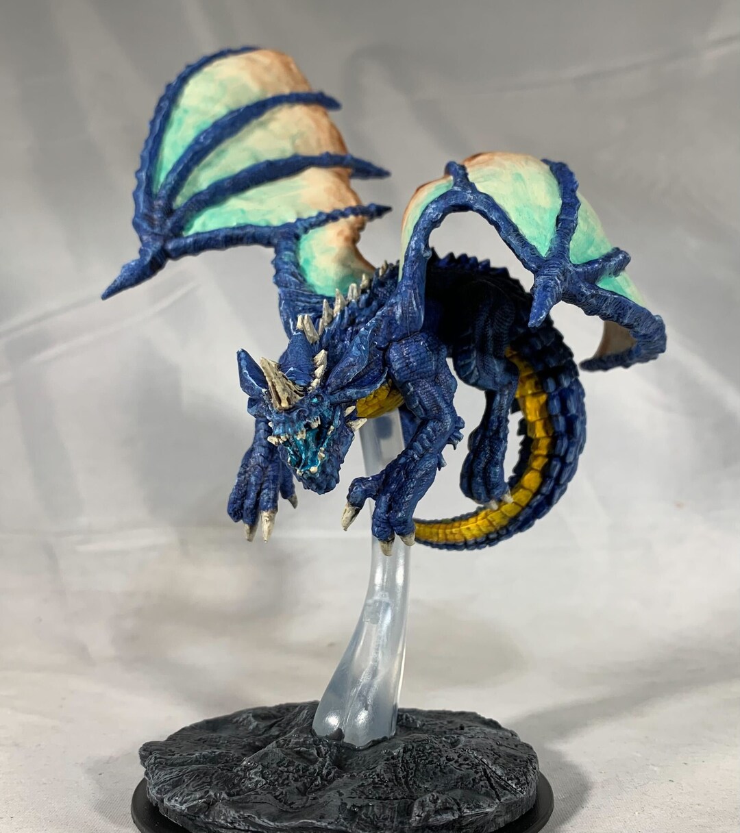 Dungeons and Dragons Young Blue Dragon Hand Painted - Etsy