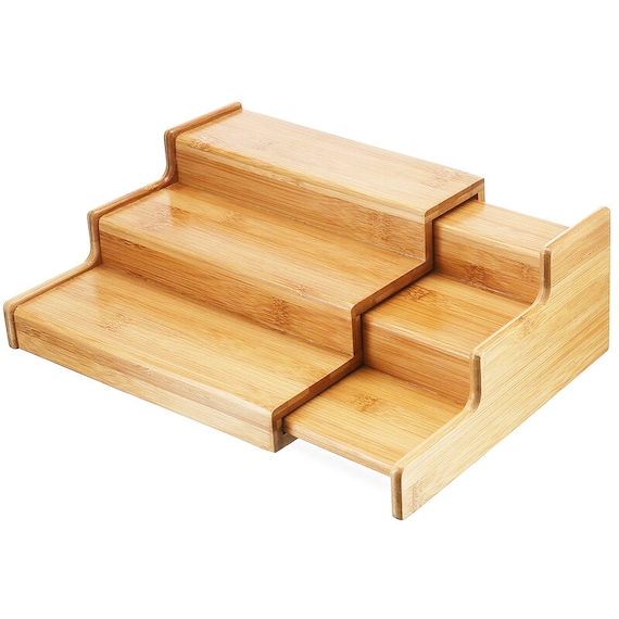 Expandable Kitchen 3 Tier Bamboo Kitchen Spice Rack Organizer - Etsy