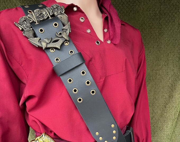 Leather Sword Baldric for Pirates and Renaissance. LARP, CSA, Steampunk ...
