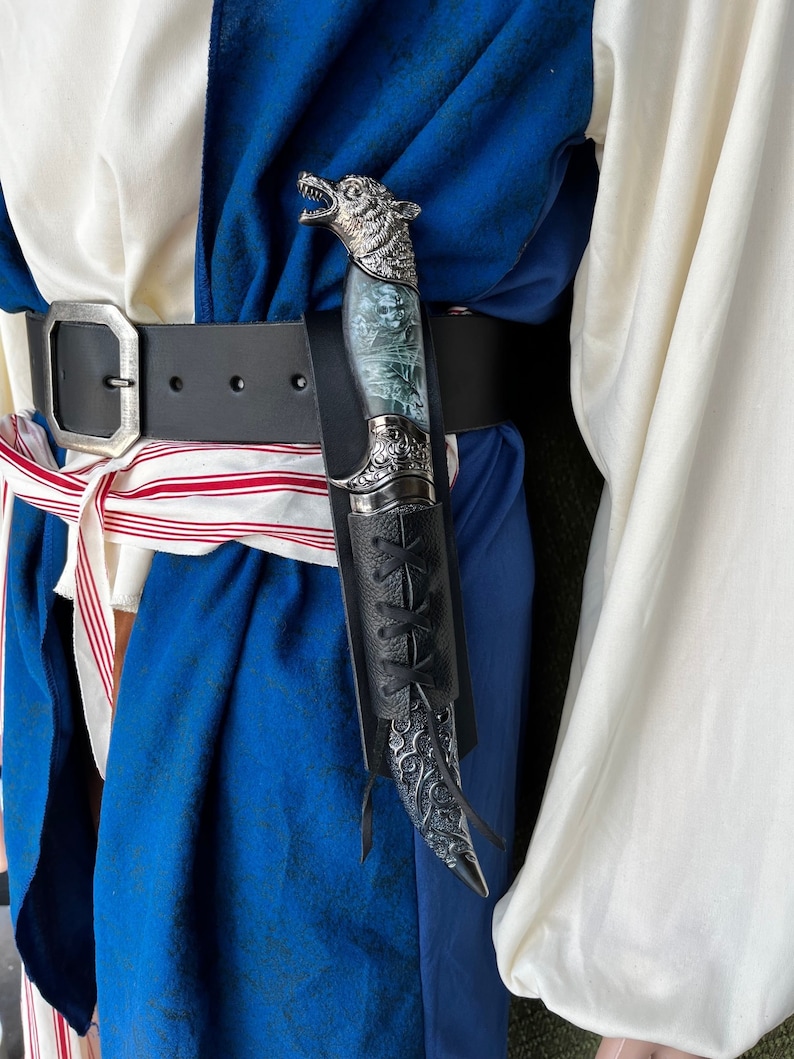 Wolf, Eagle or Bear Dagger With Sheath and Leather Frog. Renaissance ...