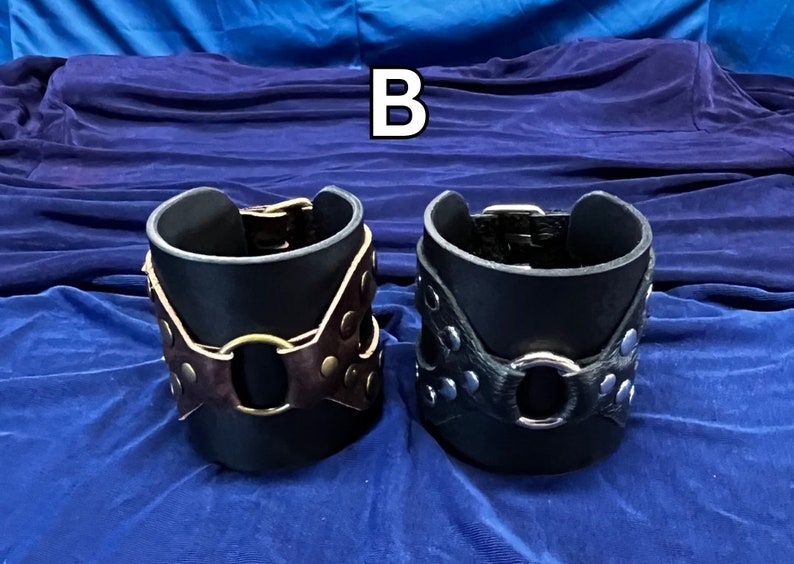 Leather Wrist Cuffs. Renaissance Bracelet, Viking Costume, Pirate Arm ...