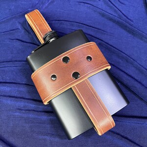 Flask Holder With 8oz Flask. Leather Flask Holder, Holster for Pirates ...