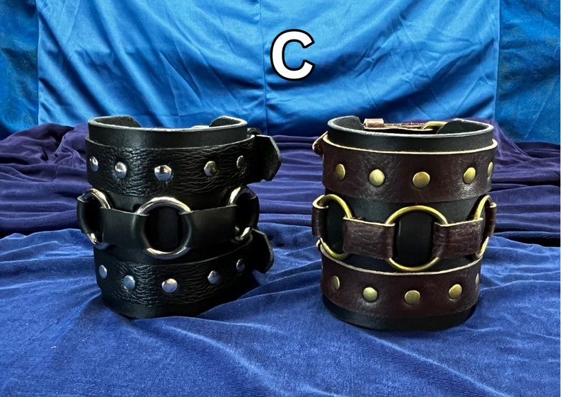 Leather Wrist Cuffs. Renaissance Bracelet, Viking Costume, Pirate Arm ...