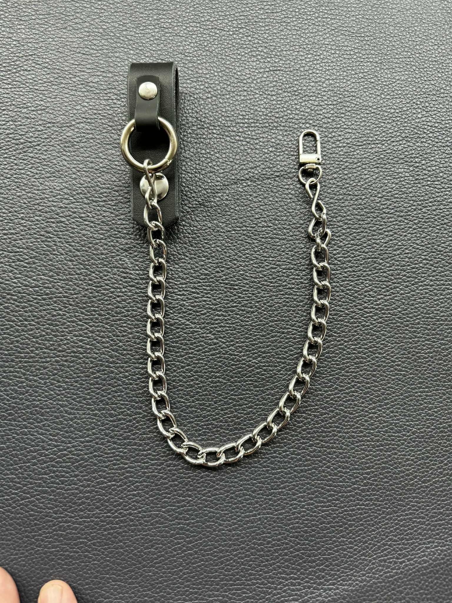 Biker Wallet Chain With Leather Belt Loop - Etsy