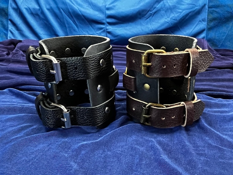 Leather Wrist Cuffs. Renaissance Bracelet, Viking Costume, Pirate Arm ...