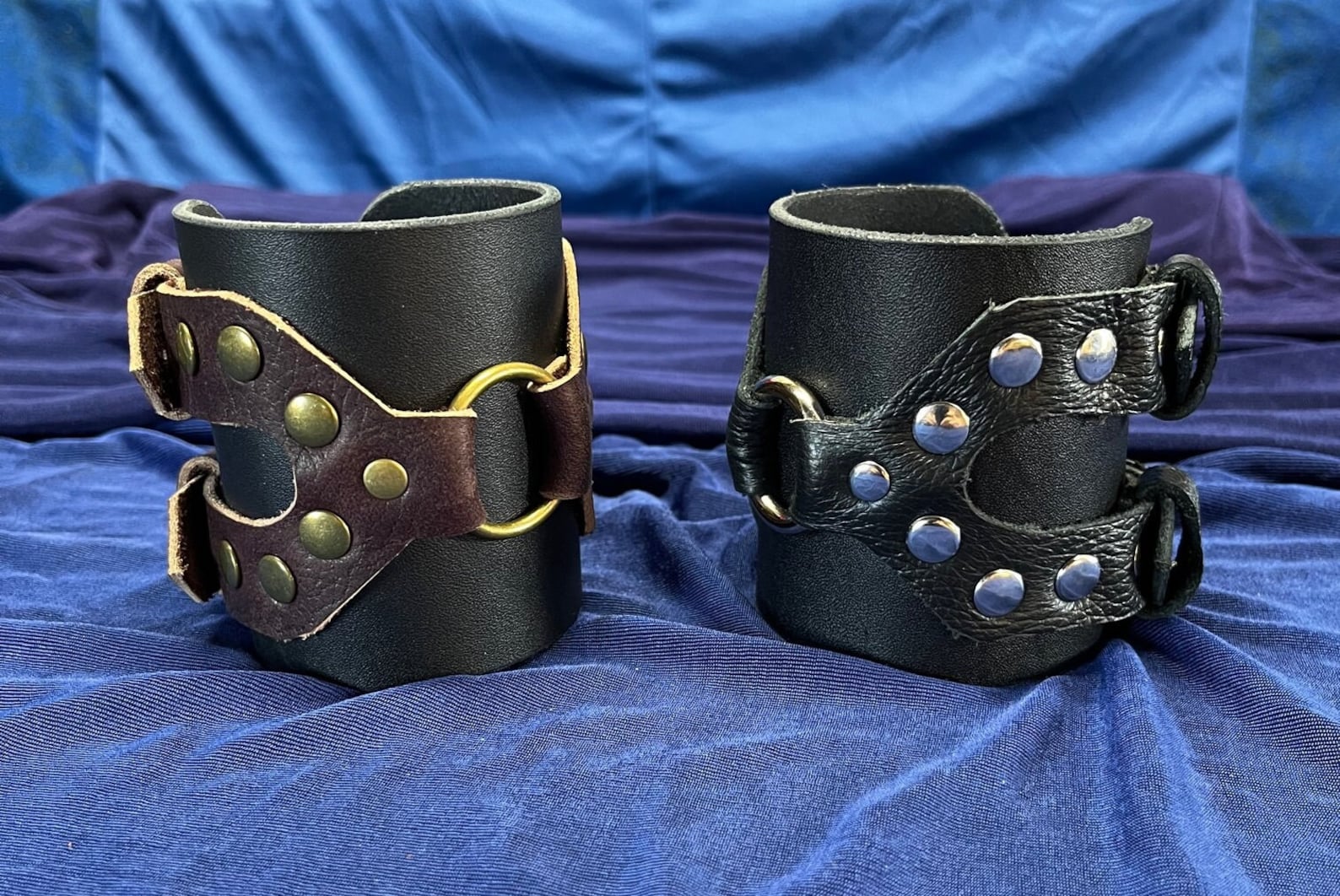 Leather Wrist Cuffs. Renaissance Bracelet, Viking Costume, Pirate Arm ...