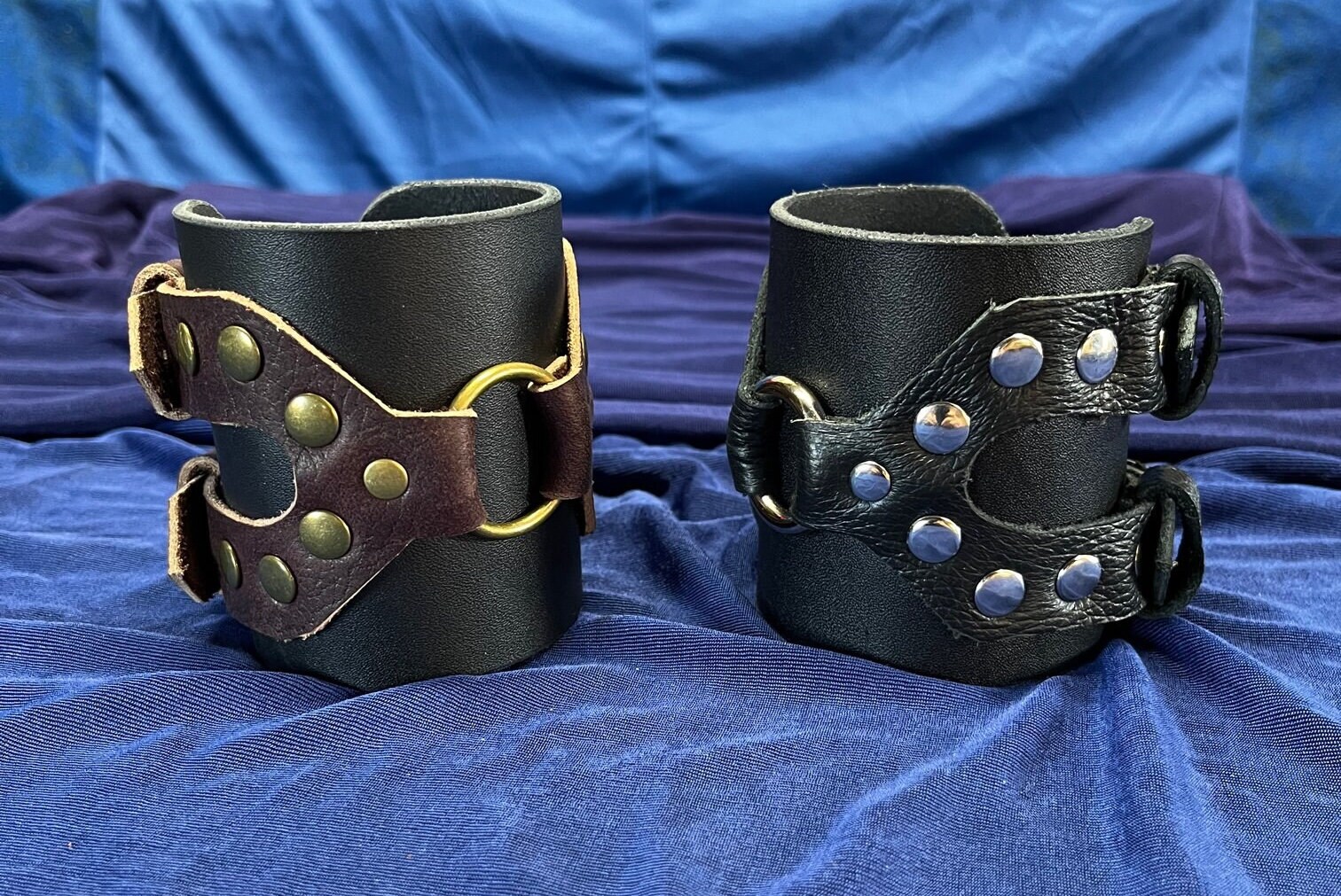 Leather Wrist Cuffs. Renaissance Bracelet, Viking Costume, Pirate Arm ...